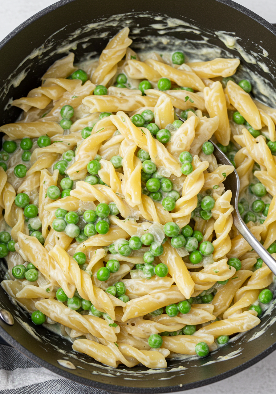 Creamy Peas and Noodles - Sophiacooking
