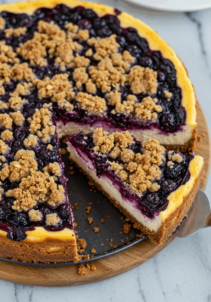 Blueberry Crumble Cheesecake