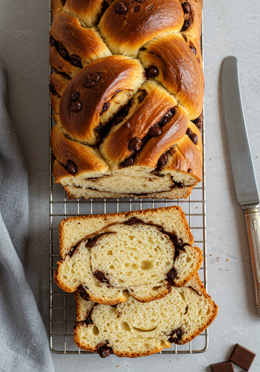 Chocolate Chip Brioche Bread - Sophiacooking