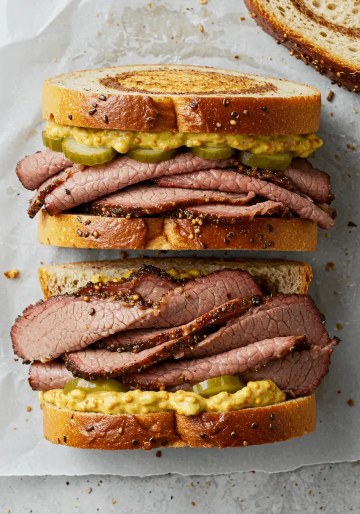 Montreal Smoked Meat Sandwich - Sophiacooking