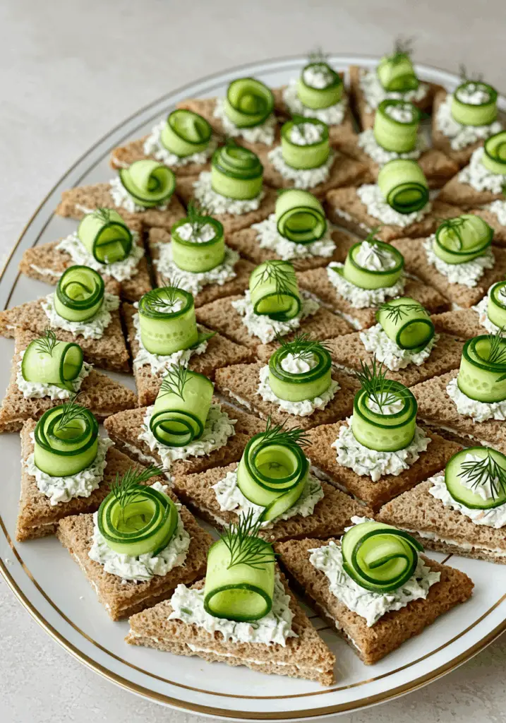 Cucumber Party Sandwiches - Sophiacooking