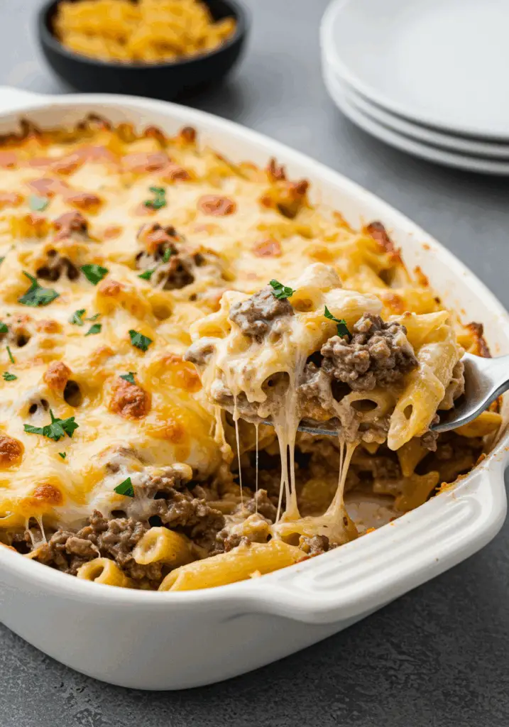 Philly Cheesesteak Pasta Bake - Sophiacooking