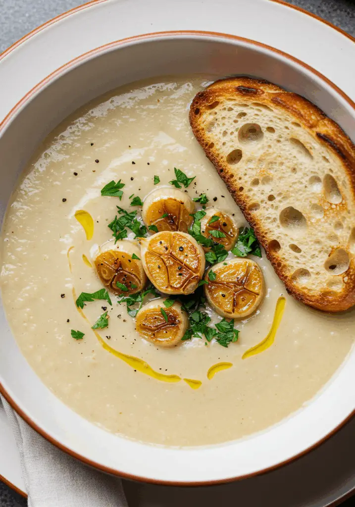 Country French Garlic Soup - Sophiacooking