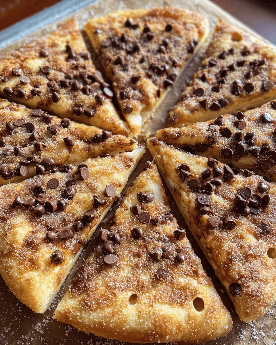 Chocolate Chip Dessert Pizza