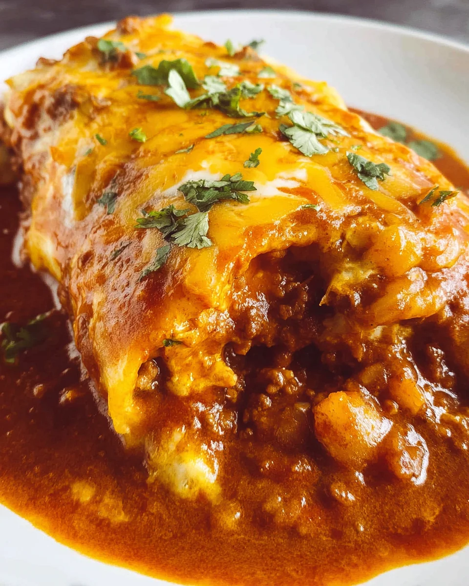 Ground Beef Wet Burrito
