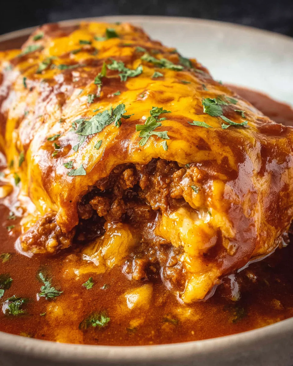 Ground Beef Wet Burrito