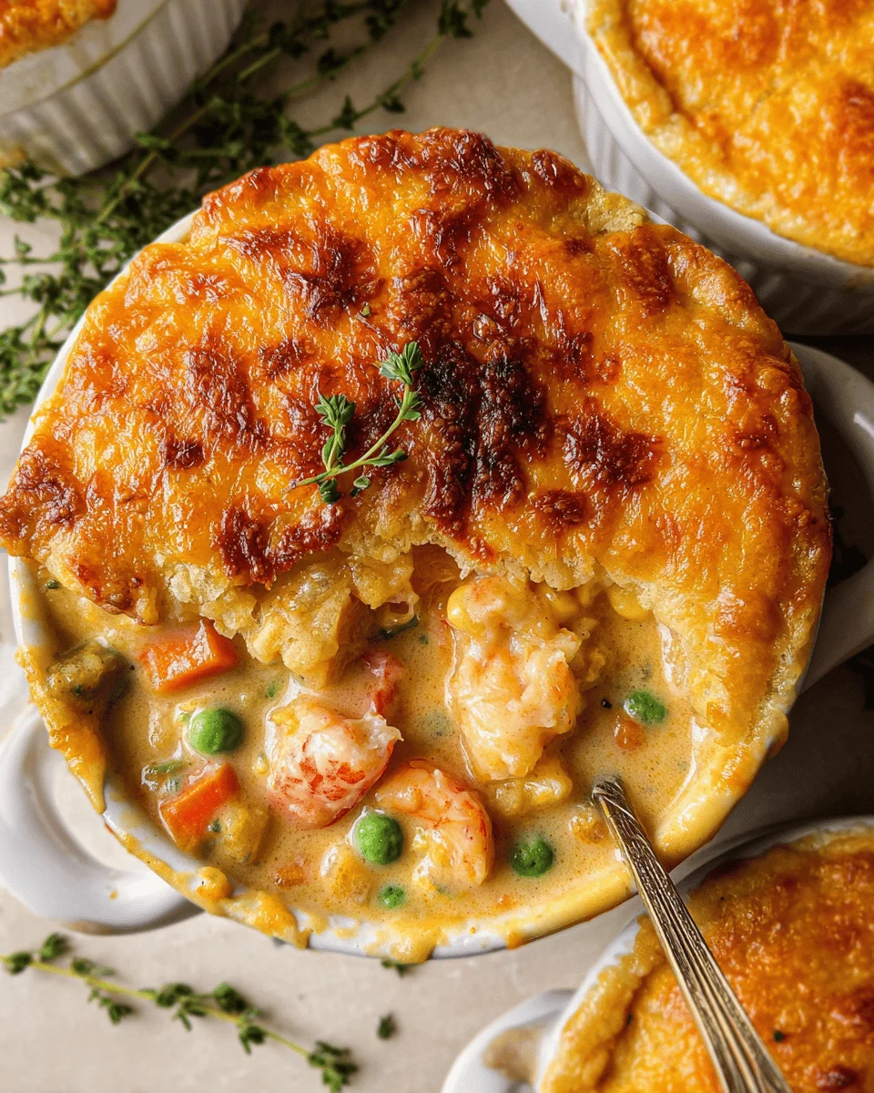 Seafood Pot Pie (with Cheddar Bay Crust)