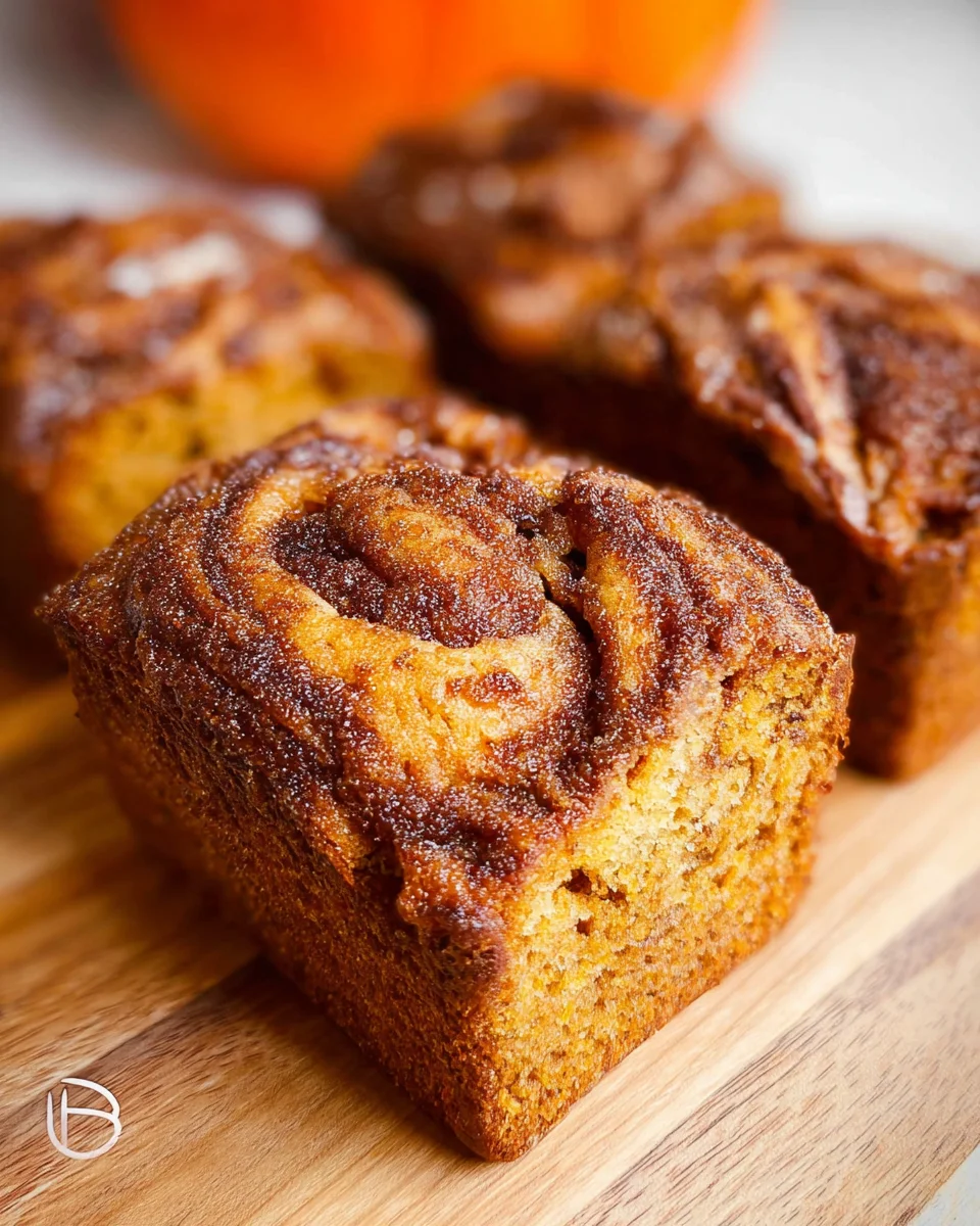 Cinnamon Swirl Pumpkin Bread Mini Loaves