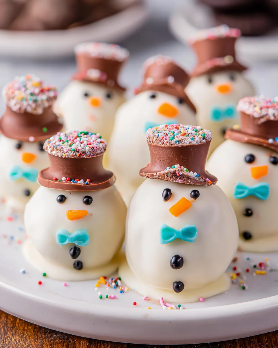 Melted Snowman Oreo Balls