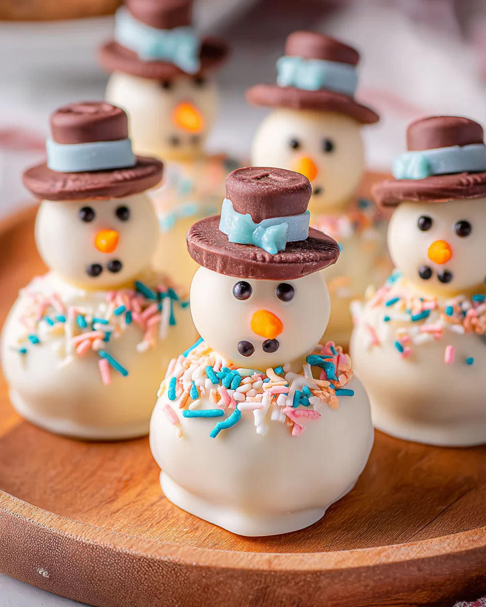 Melted Snowman Oreo Balls