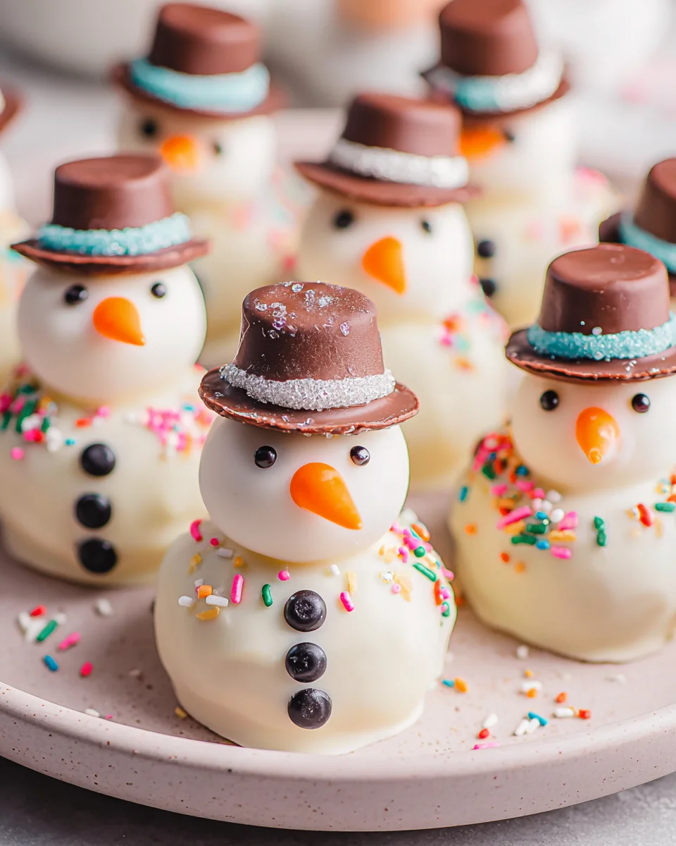 Melted Snowman Oreo Balls