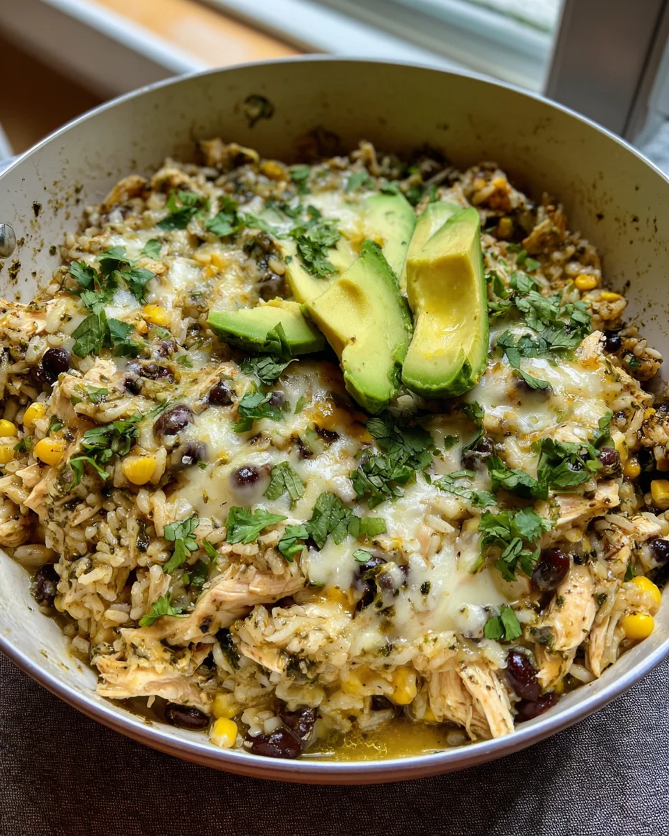 Salsa Verde Chicken & Rice Skillet