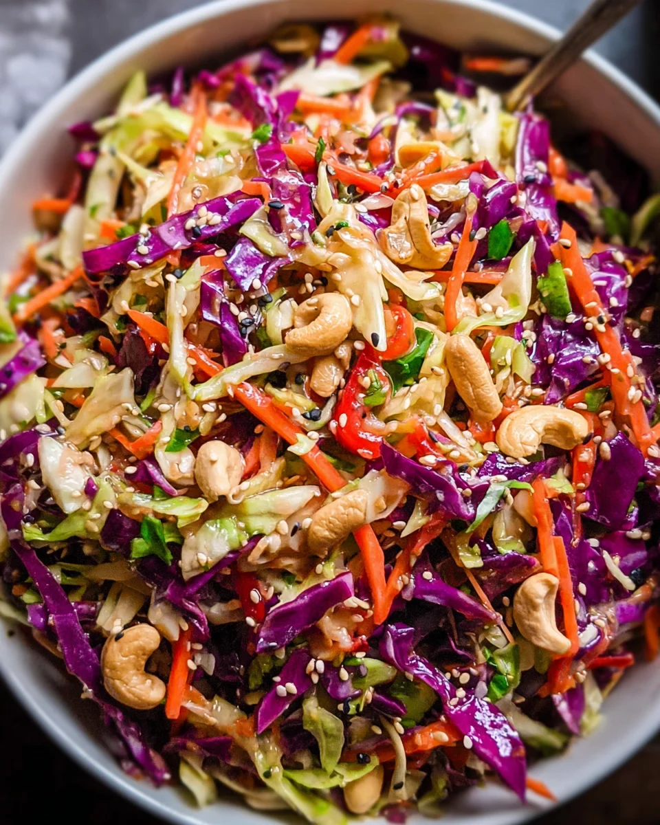 Asian Slaw with Sesame Ginger Dressing