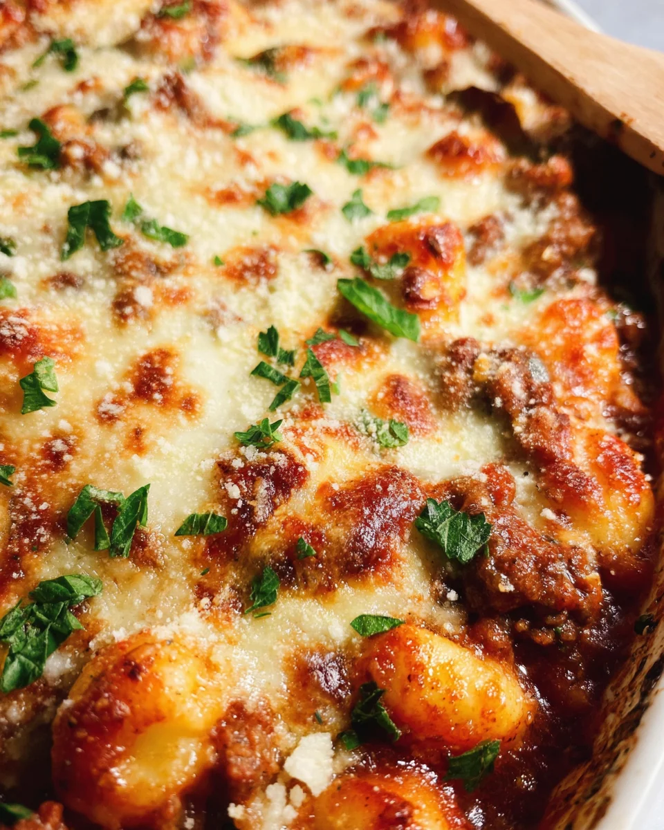 Easy Bolognese Gnocchi Bake