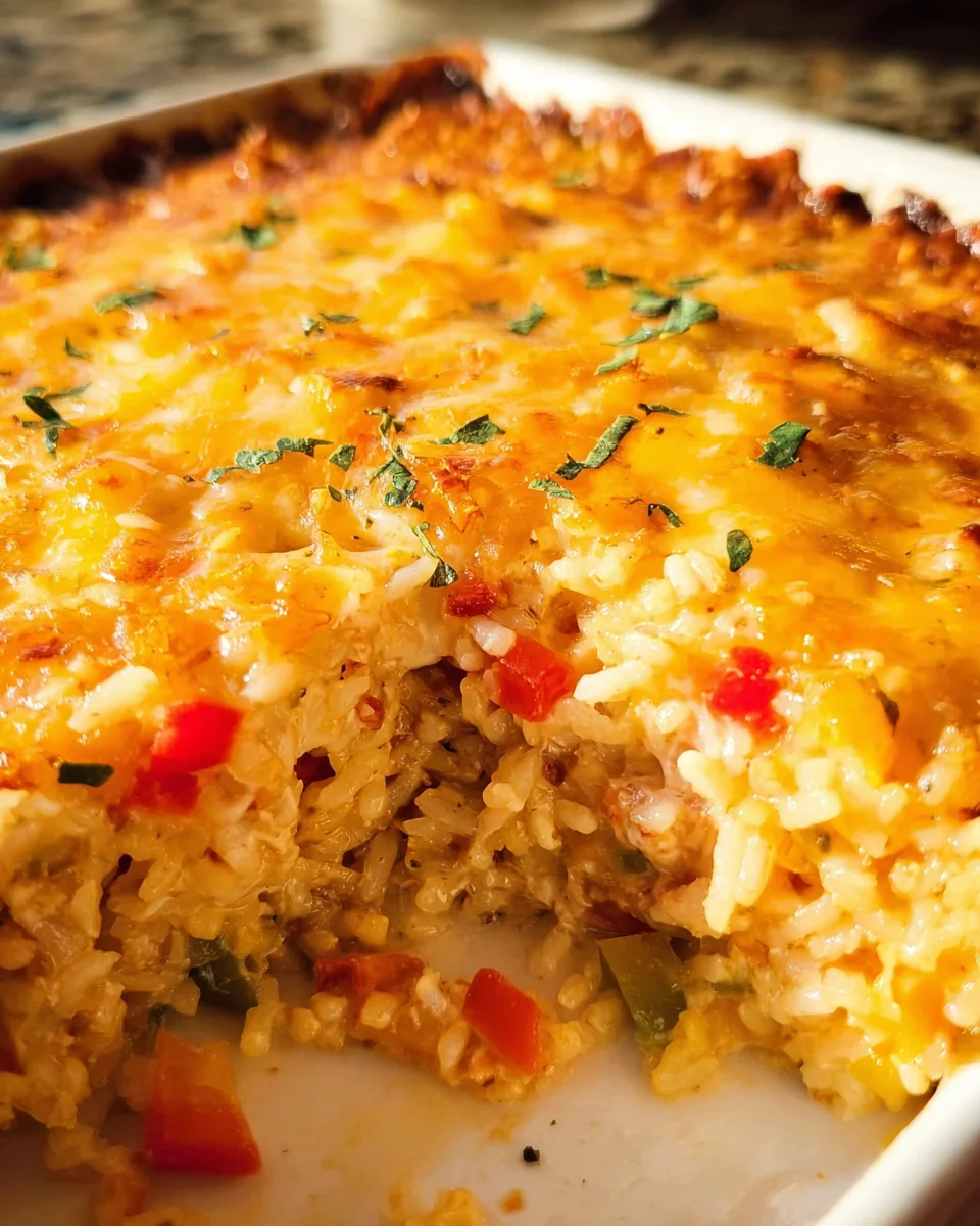 Pepper Jack Rice Bake