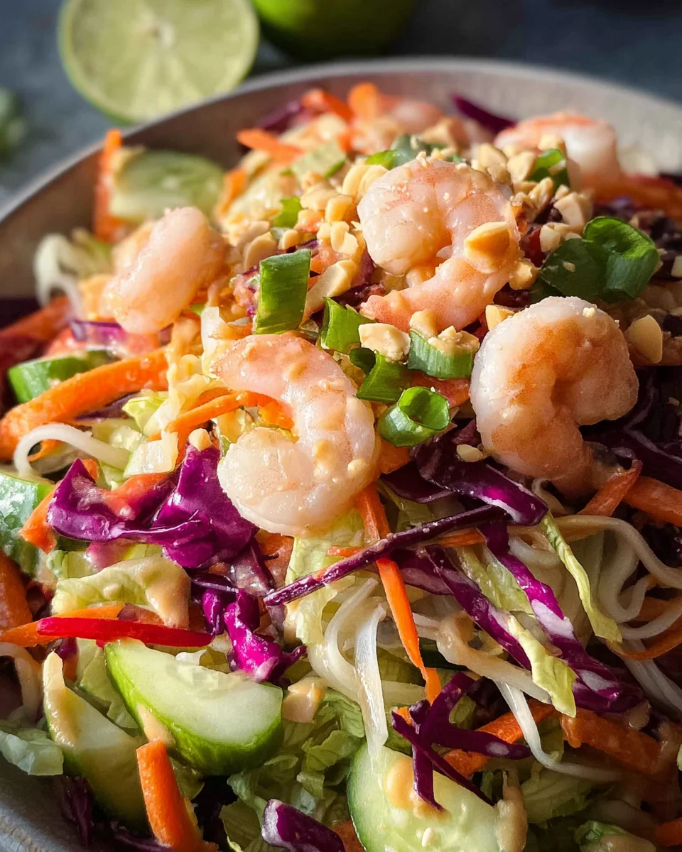 Fresh Spring Roll Salad with Creamy Peanut Ginger Dressing