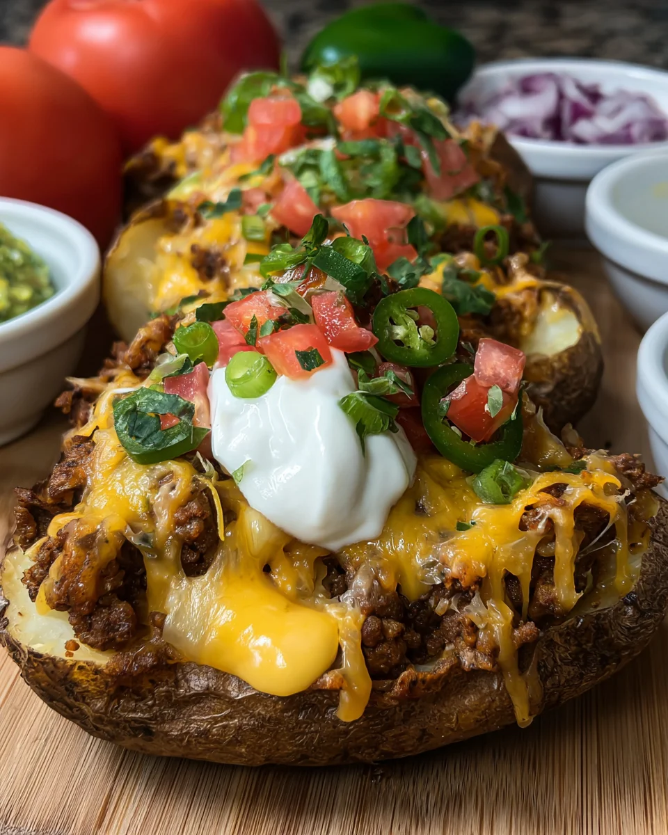 Taco Stuffed Baked Potatoes