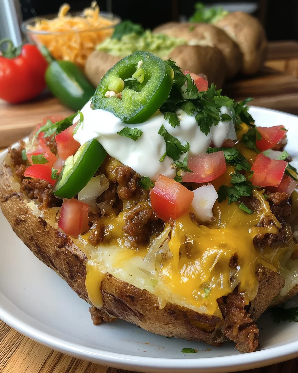Taco Stuffed Baked Potatoes